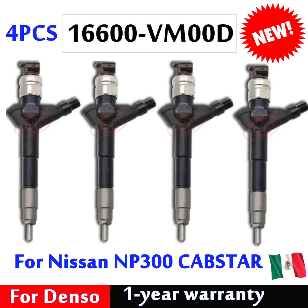 4 Uds nuevo inyector de combustible diésel Common Rail 16600-VM00D ...