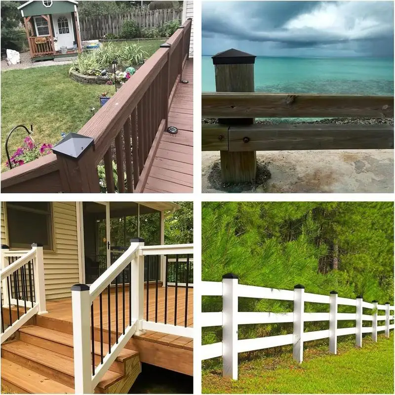 Fence Post Caps Fence Pole Protector Fence Caps Protective Caps Deck ...