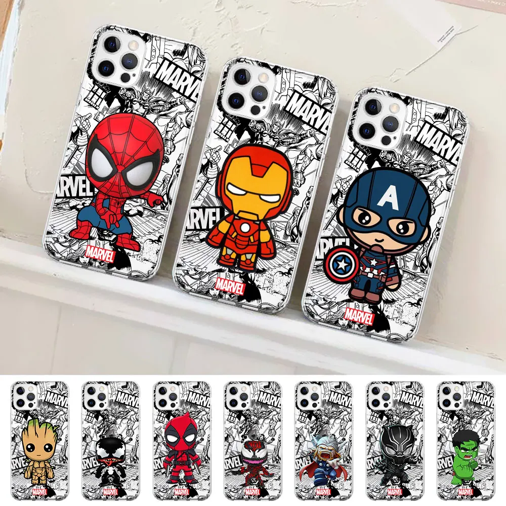 Groot-Spiderman-Cartoon-Marvel-Case-for-iPhone-11-13-14-Pro-Max-12-mini ...