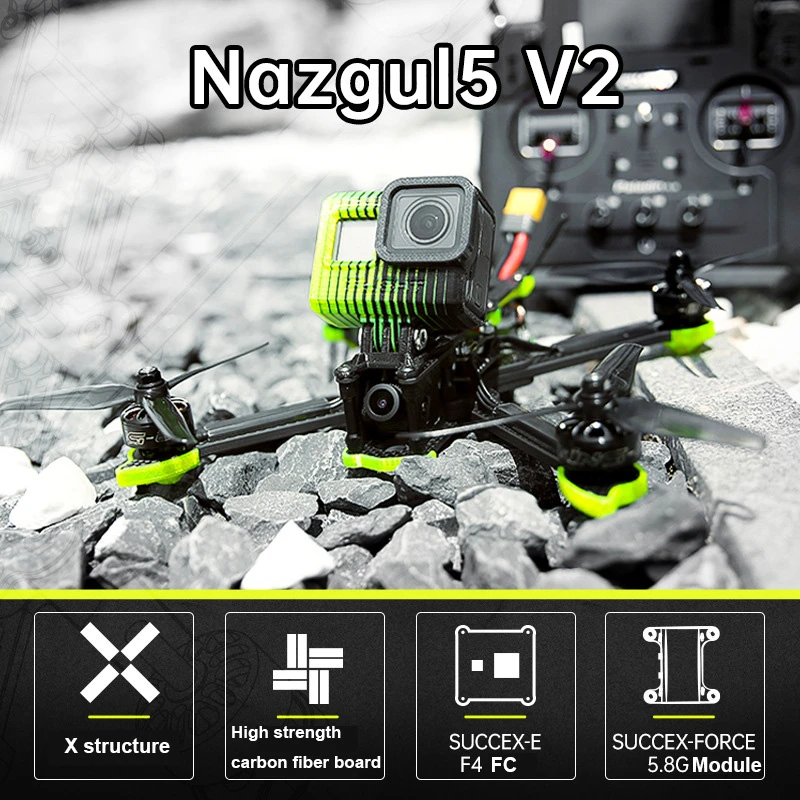 Iflight Nazgul5 V2 Blitz F7 Blhelis 45a 800mw Vtx Racecam R1 Xing-e ...