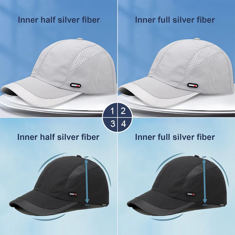 Unisex Anti Radiation Cap Half/Full Silver Fiber Electromagnetic Wave ...