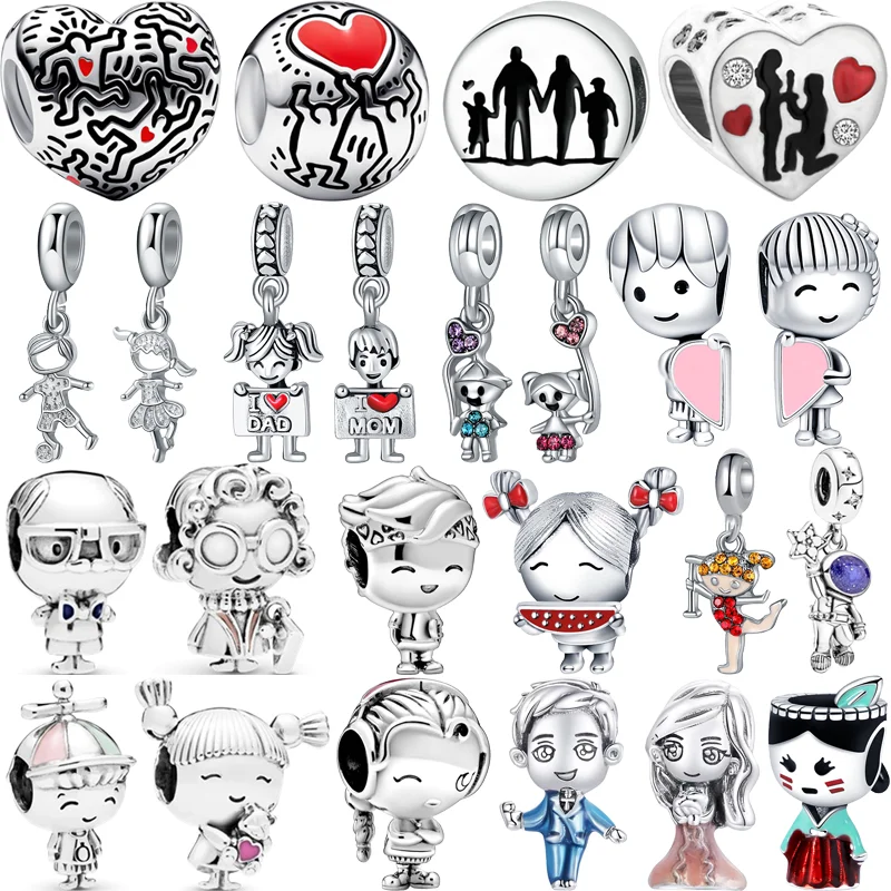 Cuentas de dibujos animados para niño, niña, abuelo, abuela, papá, mamá ...