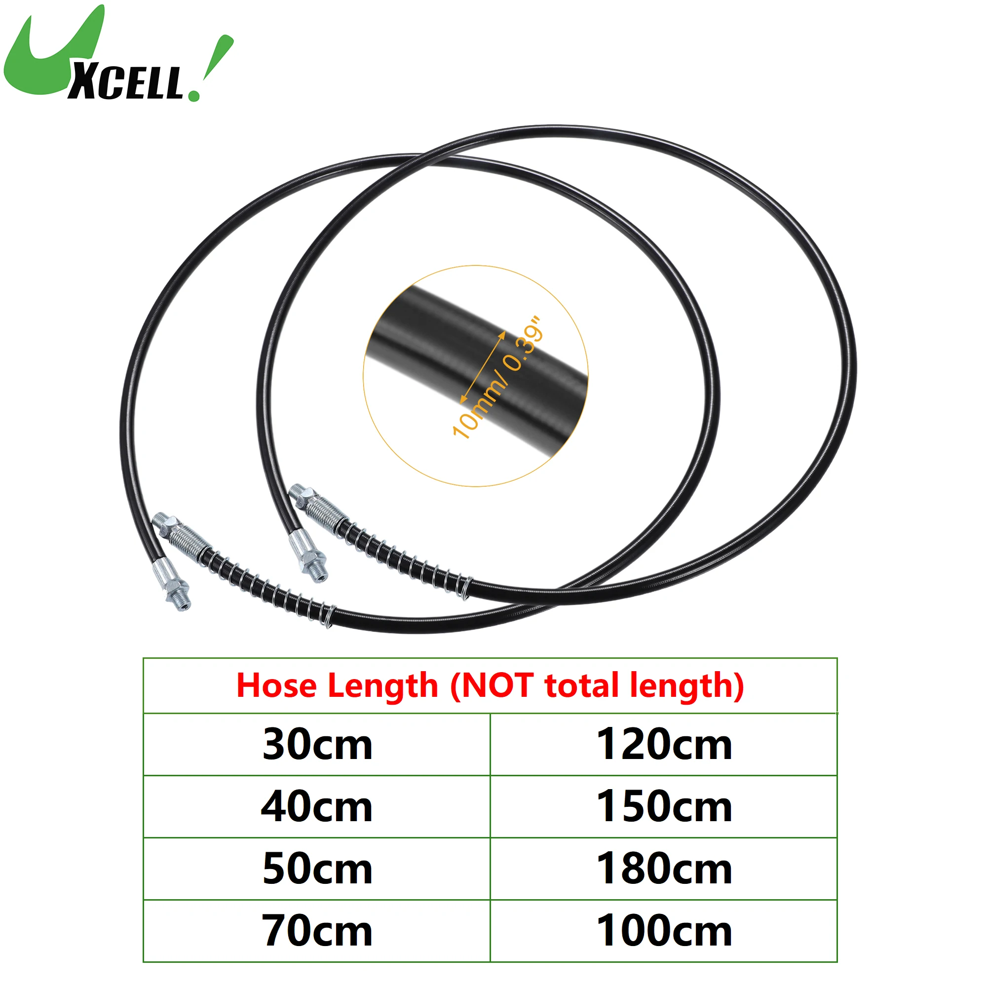 UXCELL-1-2pcs-30cm-150cm-Long-Universal-1-8-NPT-Grease-Gun-Flex-Hose ...