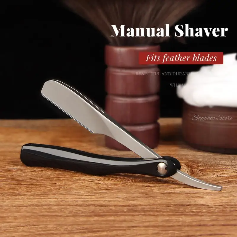 Barber-Shop-Men-Straight-Edge-Razors-Manual-Hair-Removal-Shaver-With ...