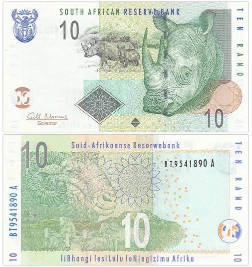 2005-2009-South-Africa-10-Rand-Original-Notes-UNC-Fuera-De-uso-Ahora ...