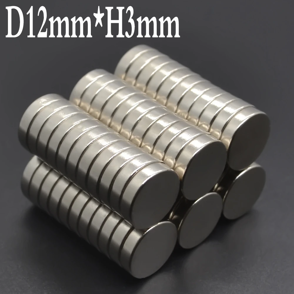 2/20/50/100/200/5000pcs 12mm X 3mm Super Strong Round Disc Magnets 12*3 ...
