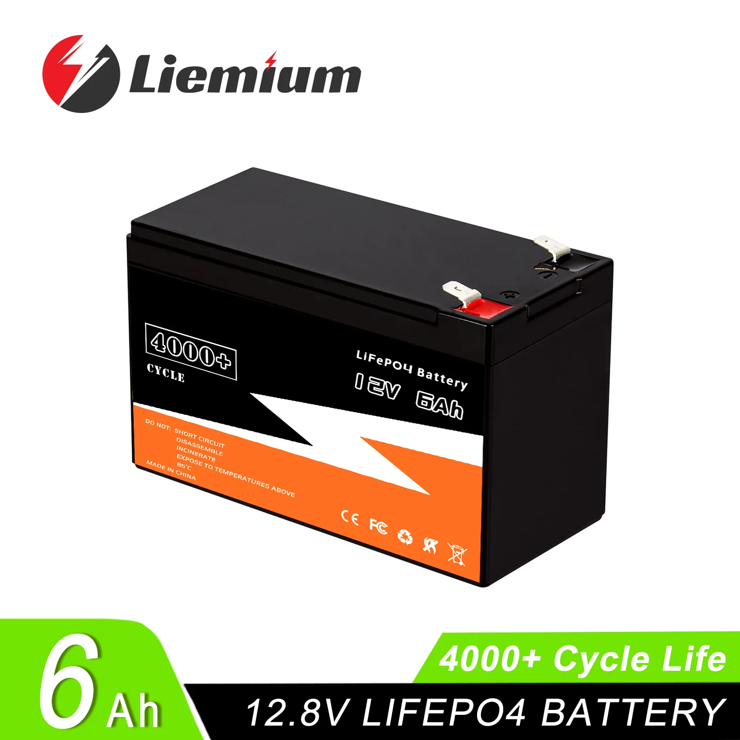 BMS 리튬 철 인산염 에너지 저장 배터리, 12V 6Ah LiFePO4 배터리 팩, 10A 내장, 어린이 스쿠터용 충전식 ...