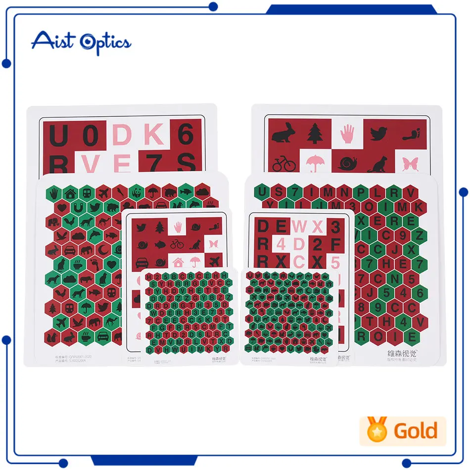 8Pcs Anti-Suppression Letter VT Chart Trainer Vision Training Tools for ...