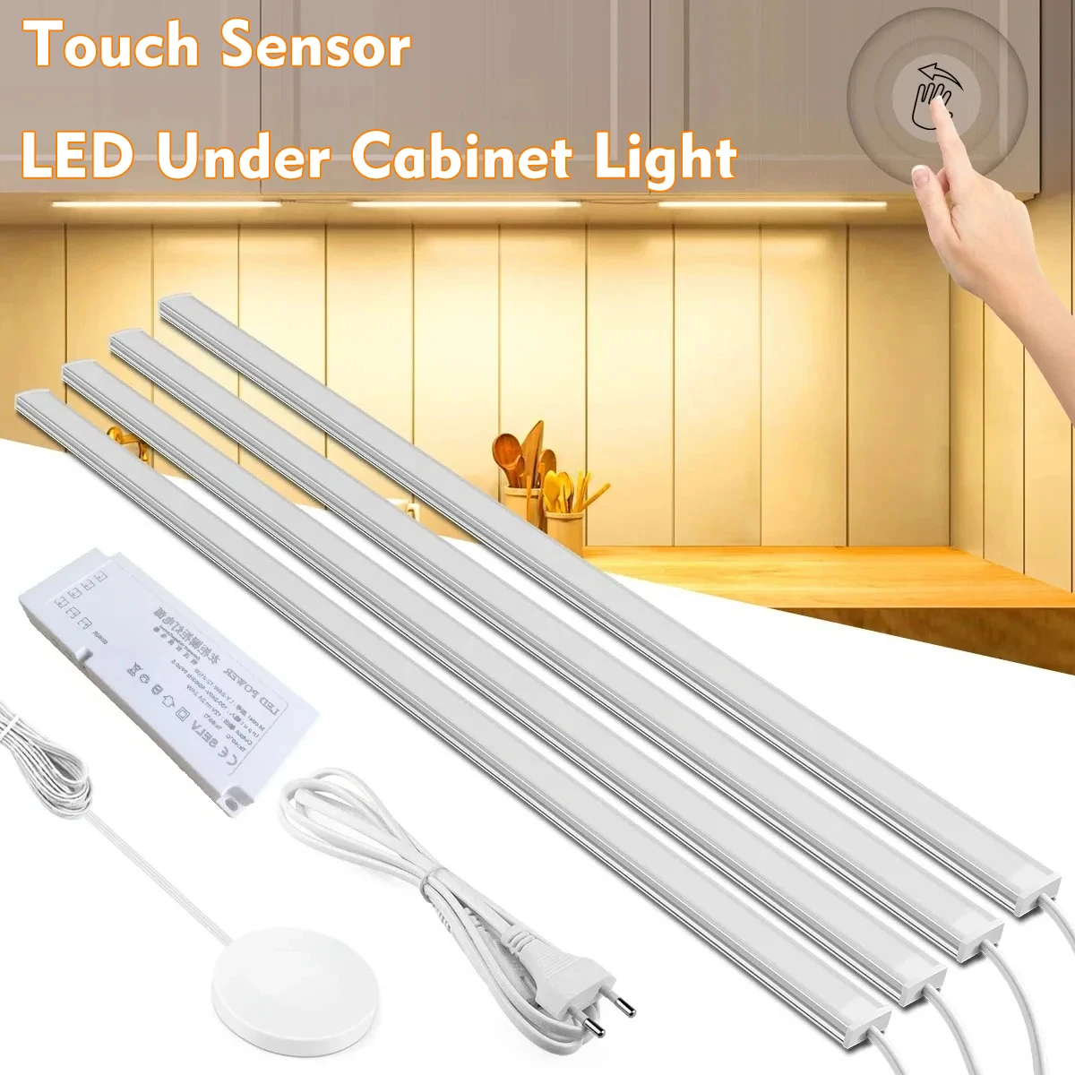 Touch-Sensor-LED-Lights-Wireless-Light-Penetrable-Wood-Aluminum-Bar ...
