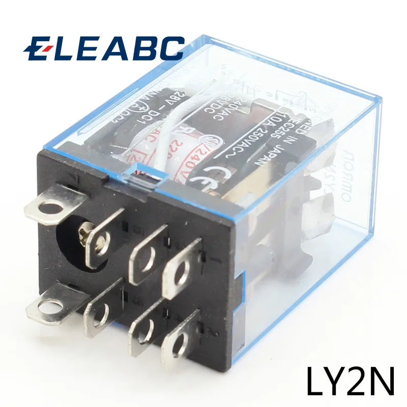 1pcs Ly2nj Ac 220v Coil 10a 240v Power Relay Dpdt Led Lamp - Relays ...