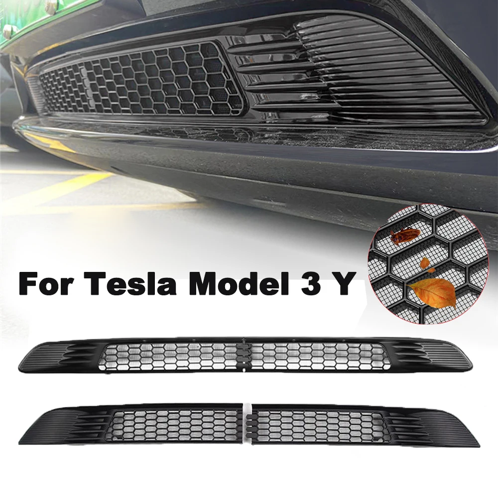 For-Tesla-Model-3-Y-Car-Lower-Bumper-Anti-Insect-Net-Radiator ...