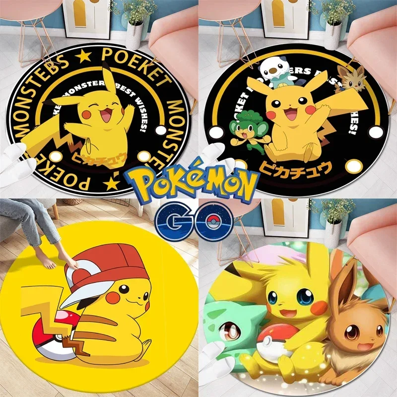 Pokemon-Pikachu-Round-Rug-Carpets-for-Living-Room-Soft-Doormat-Mat ...