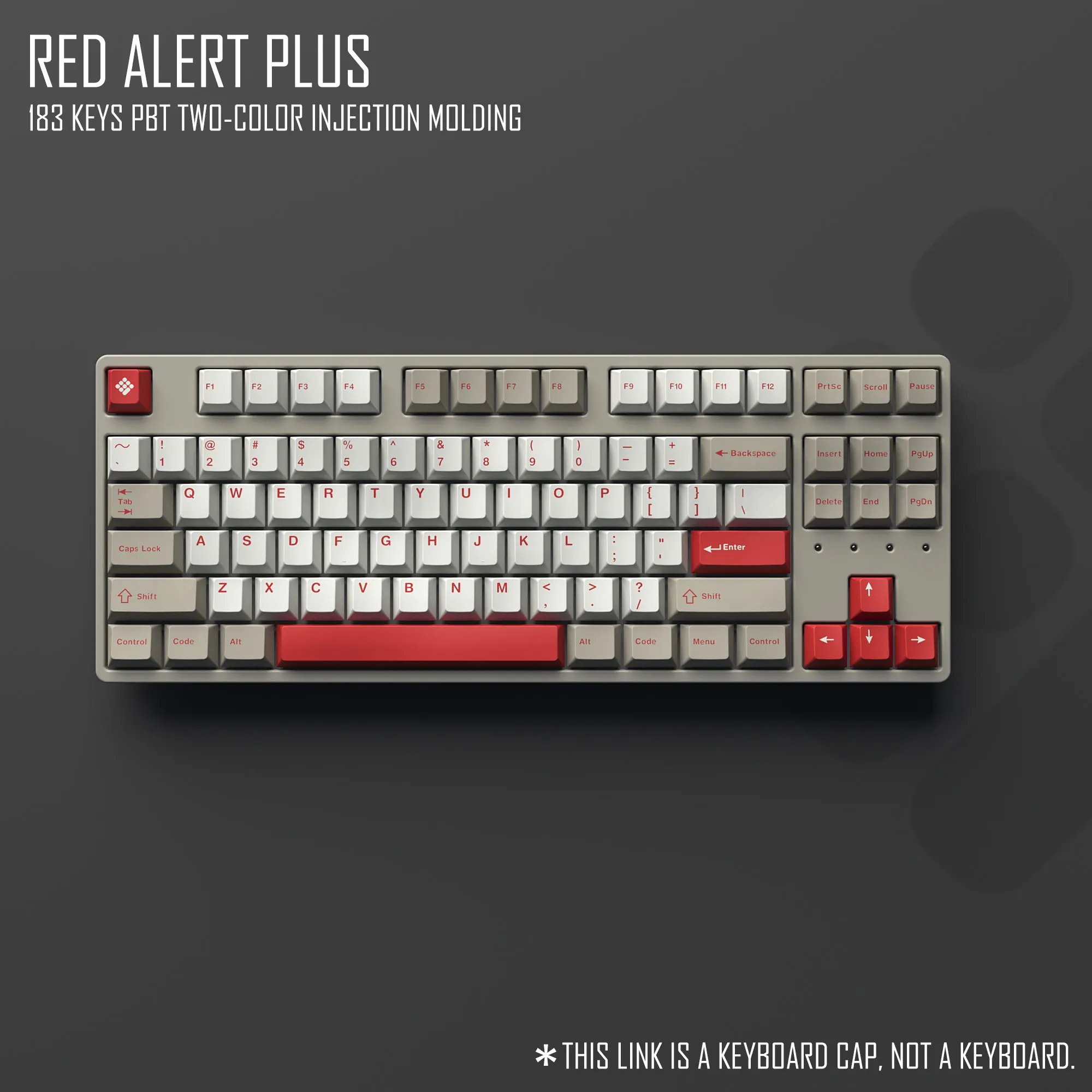 Red-Alert-Plus-teclas-para-teclado-mec-nico-186-teclas-perfil-Cherry ...
