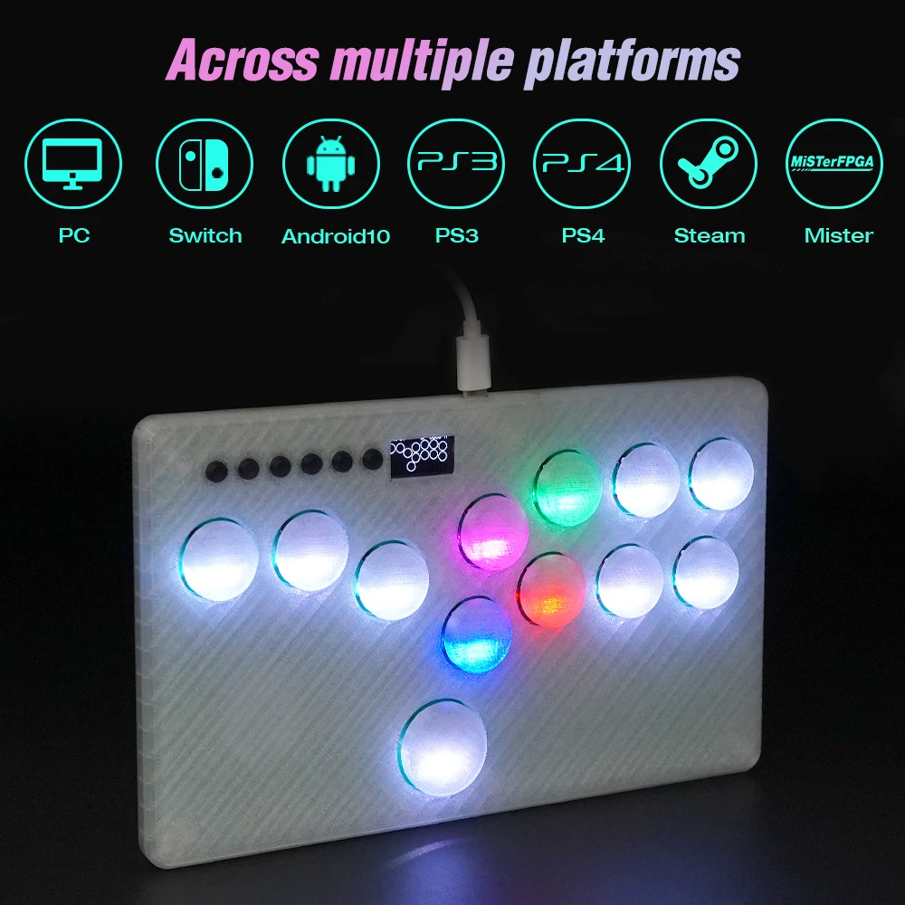 Hitbox-Arcade-Stick-con-carcasa-impresa-en-3D-controlador-de-luz-LED ...