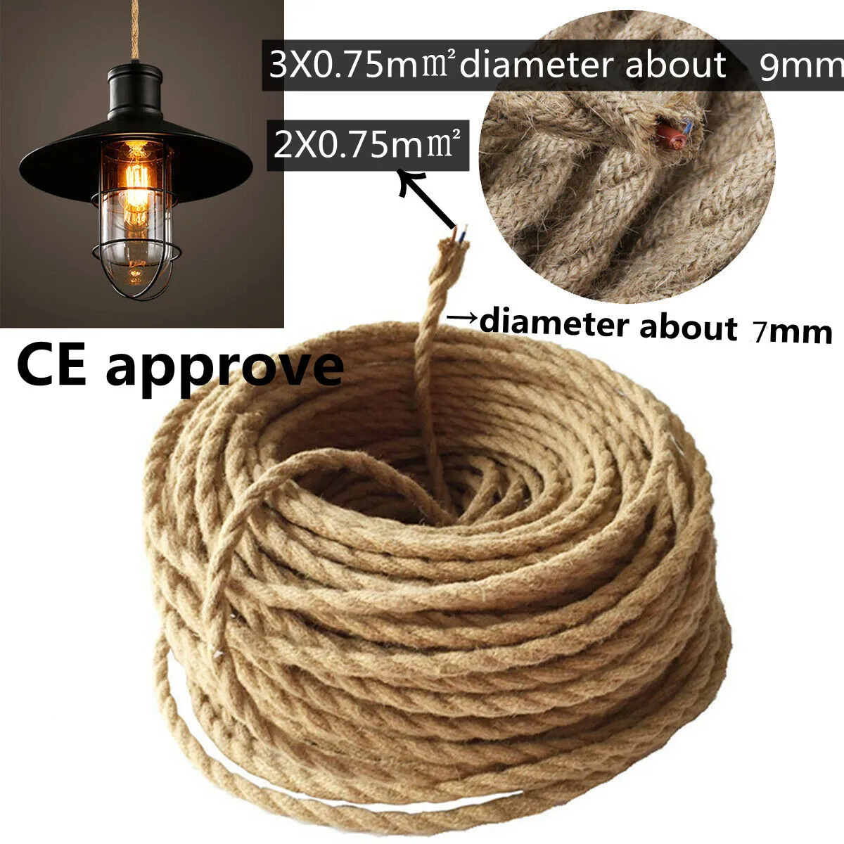 2-Core-3-Core-Twisted-Cable-Hemp-Rope-Electrical-Wire-Retro-Style ...