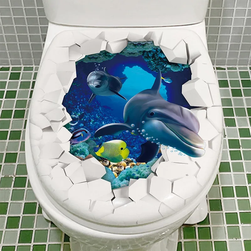 Toilet-Sticker-Strong-Adhesive-Toilet-Sticker-Decorative-Sea-Fish ...