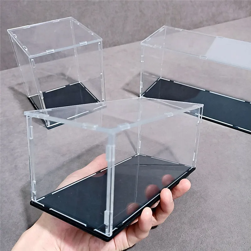 75-Sizes-Assemble-Clear-Acrylic-Cube-Display-Case-Dustproof-Protection ...