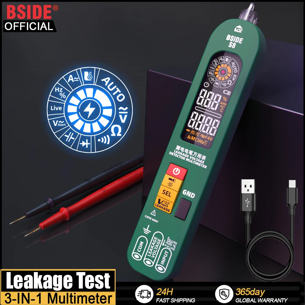 BSIDE-Leakage-Digital-Multimeter-Smart-multitester-Auto-Manual-DC-AC ...