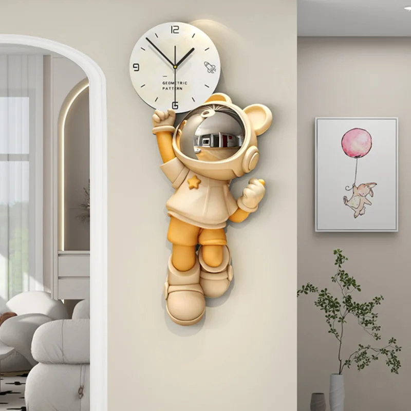 Oversized Design Wall Clock Unique Kawaii Smart Silent Nordic Wall ...