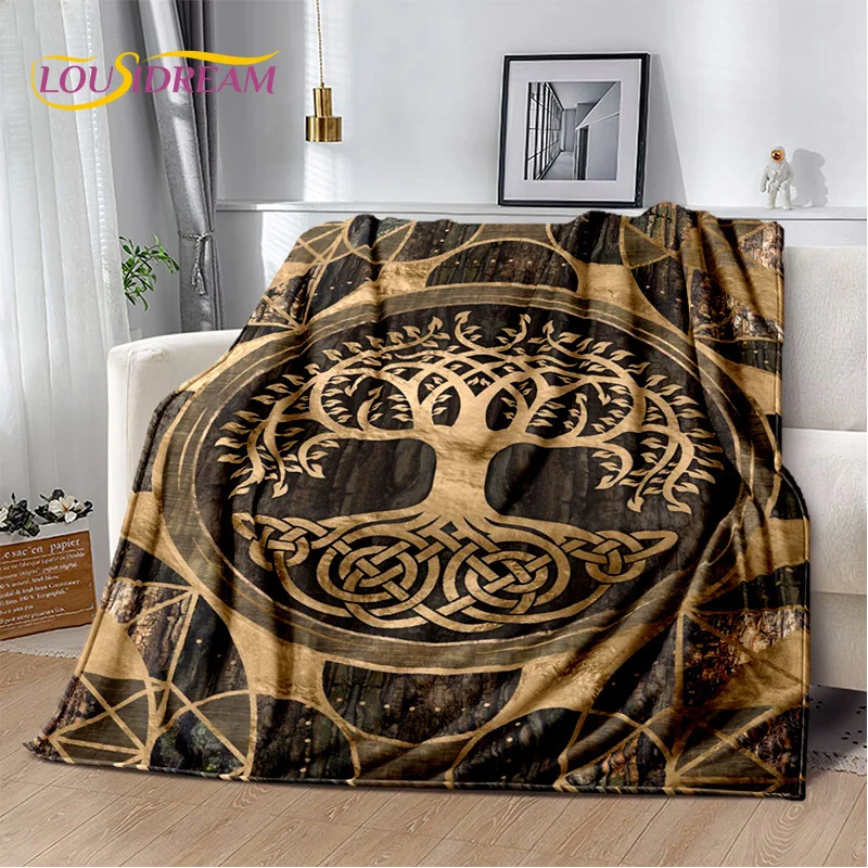 Nordic-Mythology-Yggdrasil-Nature-Tree-of-Life-Blanket-Flannel-Soft ...