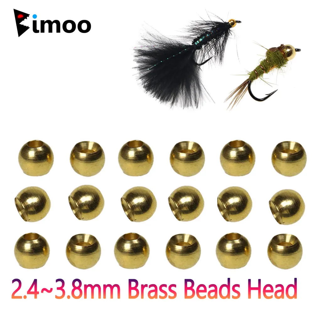 Bimoo-100PCS-2-4mm-2-8mm-3-3mm-3-8mm-Brass-Beads-Head-Nymph-Streamer ...