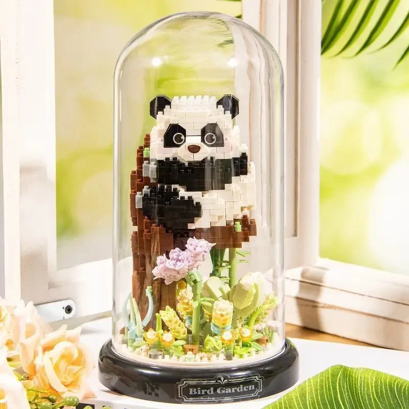 Flower-Bouquet-Dust-Cover-Panda-Building-Blocks-Hug-Tree-Bonsai ...