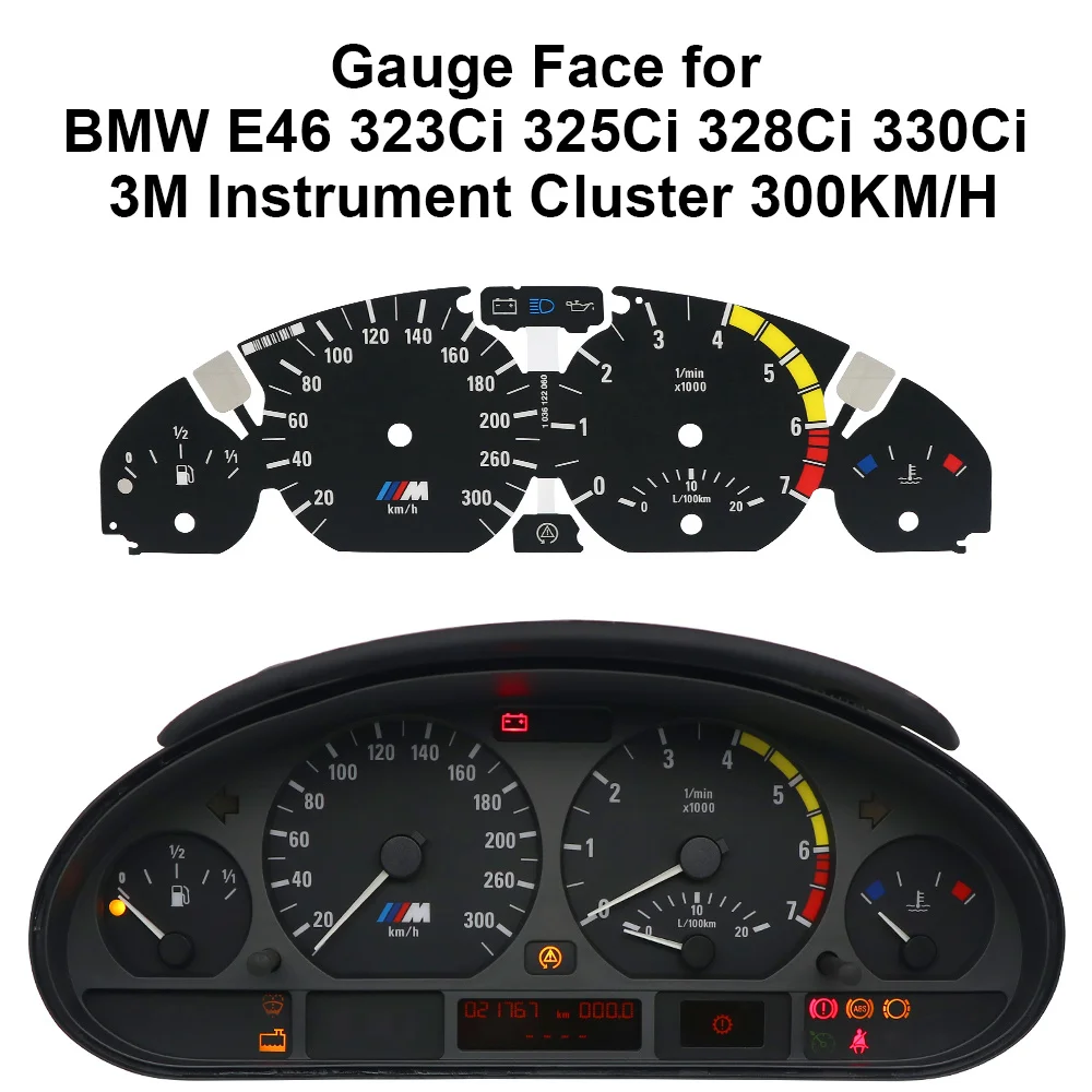 Gauge face For BMW E46 323Ci 325Ci 328Ci 330Ci 3M Instrument Cluster ...