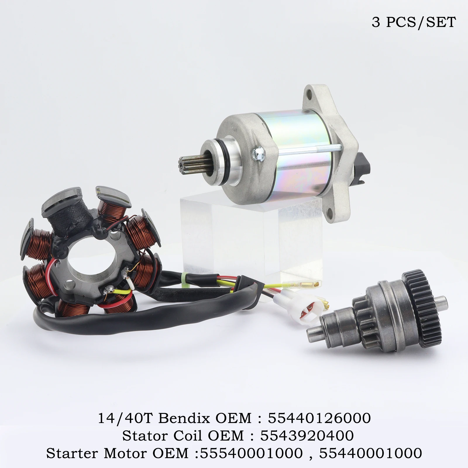 3-PCS-SET-Includes-Starter-Motor-Bendix-And-Stator-Coil-For-KTM ...