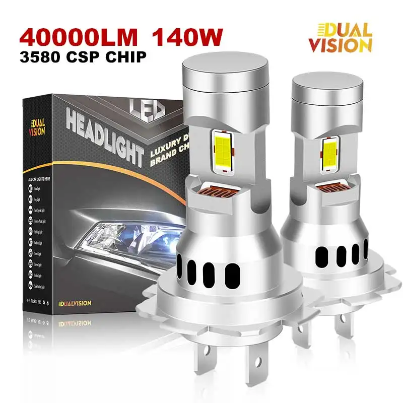 2PCS-Turbo-H7-LED-CANBUS-Lights-140W-40000Lm-Mini-Head-Lamps-3580-CSP ...