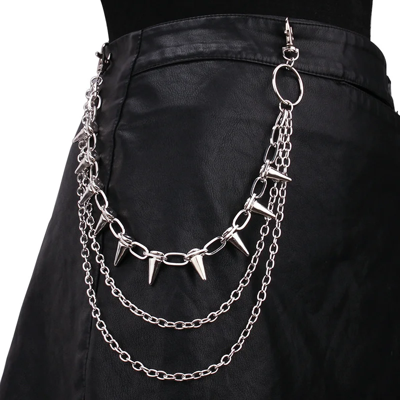 Hip-Hop-Punk-Rock-Metal-Pants-Waist-Chain-Men-Women-Key-Chain-Trousers ...