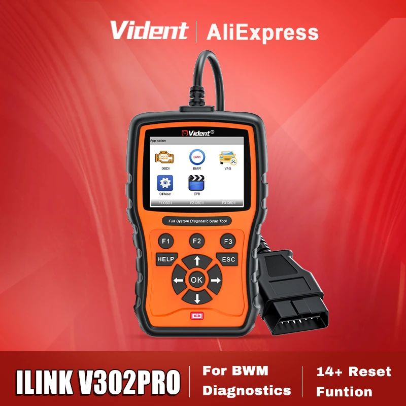 Vident V302Pro OBD2 Code Reader Bi-Directional Scanner for BMW All ...