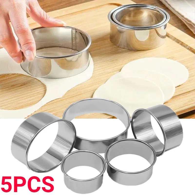5pcs-Round-Cookie-Biscuit-Cutters-Metal-Baking-Circle-Ring-Molds-Cake ...