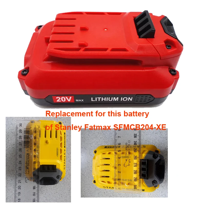 20V-18V-SFMCB204-Lithium-Power-Tool-Battery-Replacement-For-Stanley ...