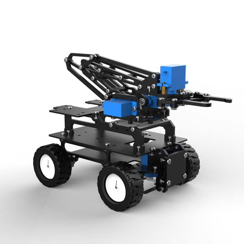 Ackerman-coche inteligente de fibra de vidrio 4WD, Robot de seguimiento ...