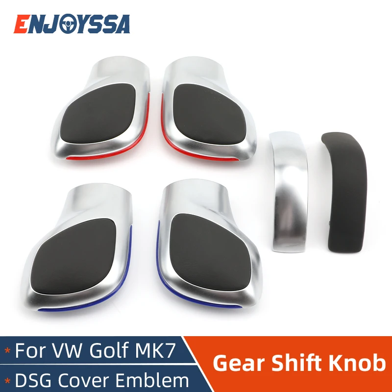 DSG-Gear-Shift-Knob-Leather-Chrome-Cover-for-VW-Golf-MK7-6R-GTI-Passat ...