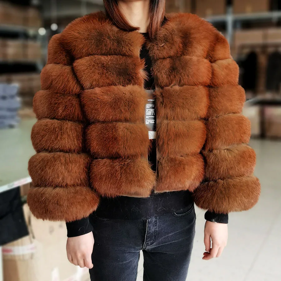 Maomaokong Winter Jacket | Women Real Fox Vest Long | Fox Fur Long ...