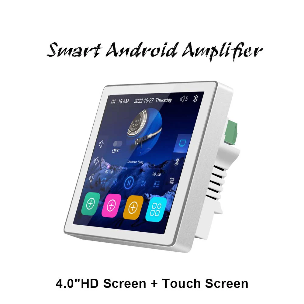 4-Inch-Smart-Alexa-WiFi-Wall-Amplifier-Audio-Music-Android-10-0-System ...