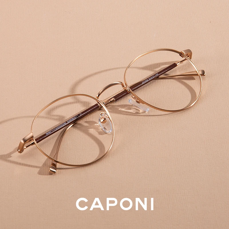 CAPONI-Women-Eyeglasses-Glasses-Blue-Ray-Filter-Retro-Round-Frame ...