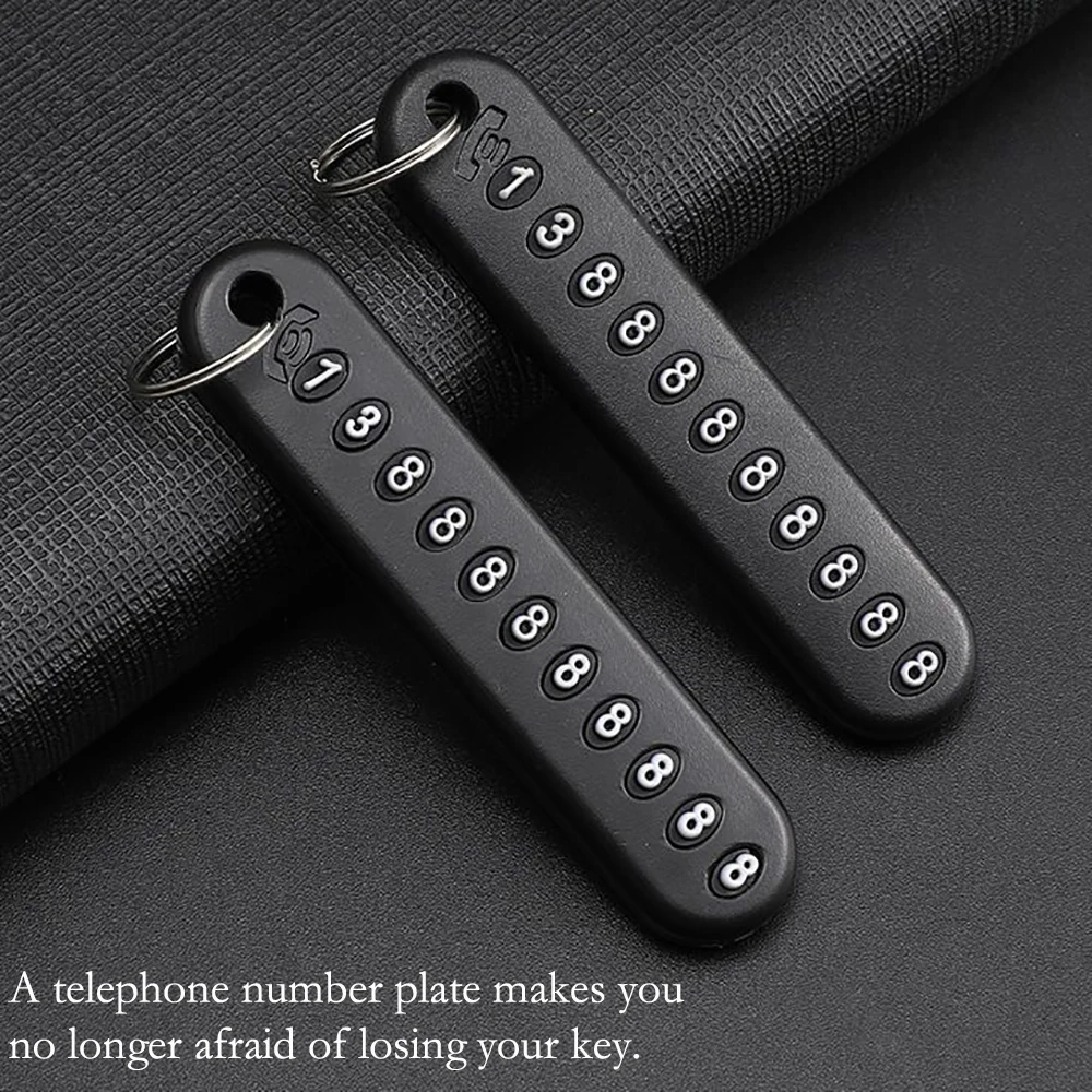 2024-Universal-For-Motorcycle-Bicycle-Car-Black-Keychain-Phone-Number ...
