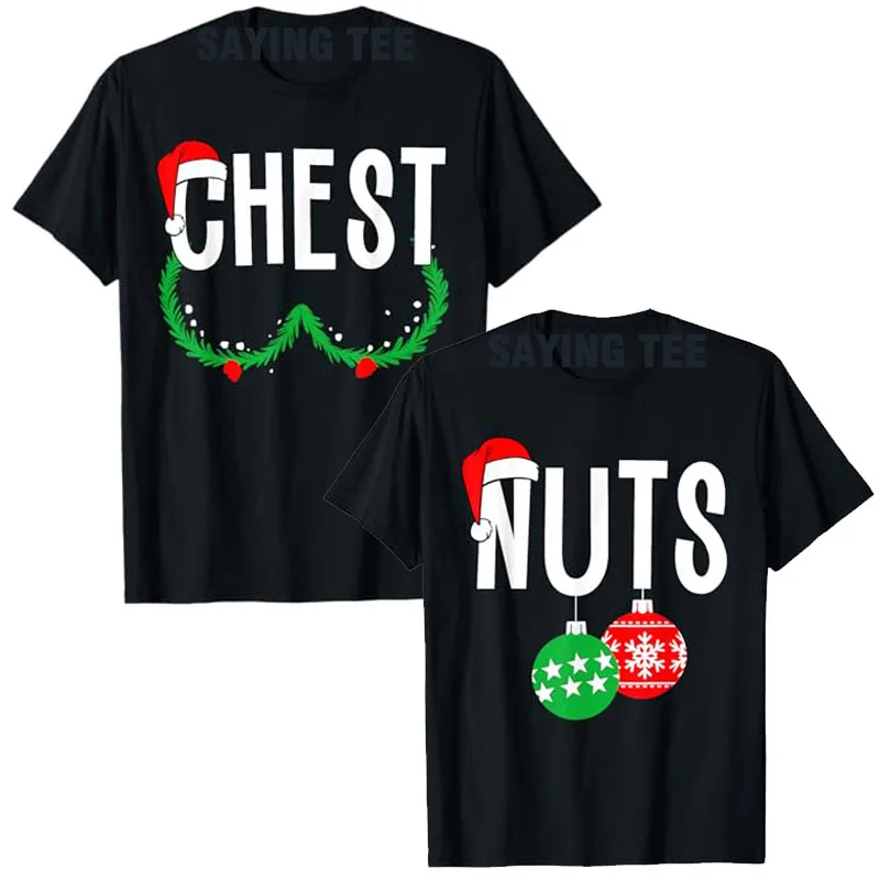 Chest Nuts Matching Chestnuts Funny Christmas Couples T-Shirts Gifts ...