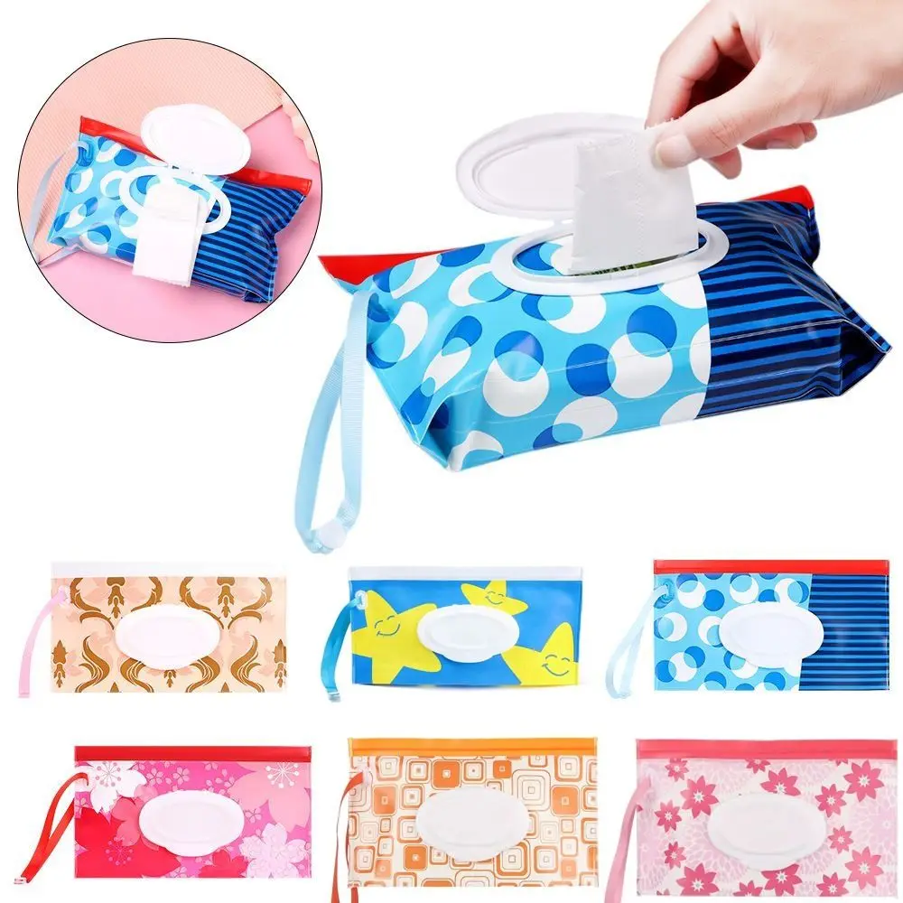 EVA-Baby-Wet-Wipe-Pouch-Cute-Snap-Strap-Reusable-Wet-Wipes-Bag-Flip ...