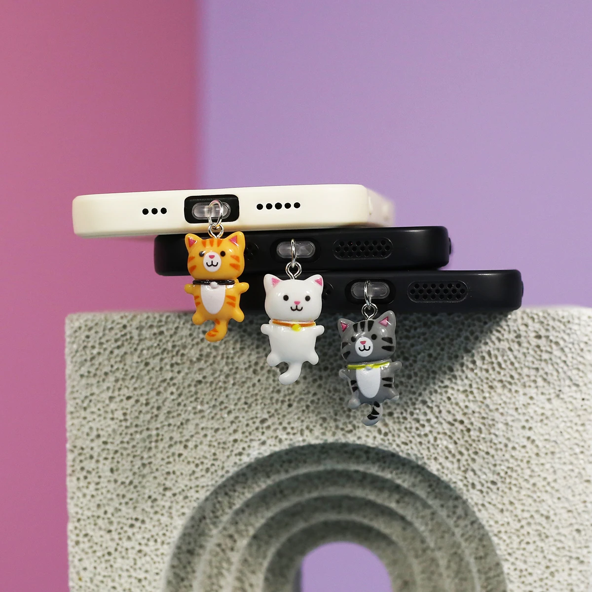 Three-colors-of-cute-cat-dust-plug-accessories-are-suitable-for ...