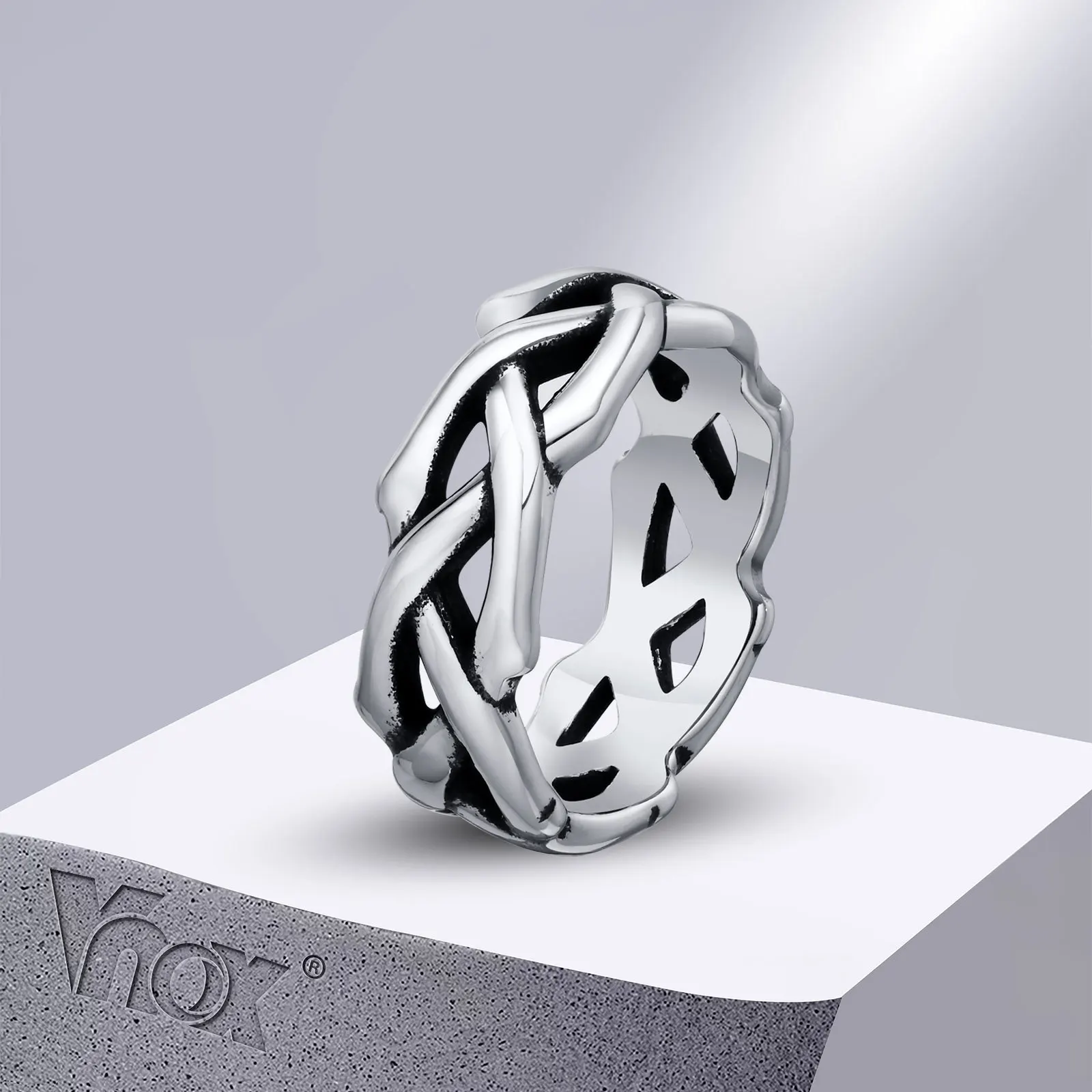 Vnox-Twisted-Chain-Rings-for-Men-Women-Never-Fade-Stainless-Steel ...