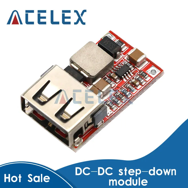 Dc 12v 5v 3a Step Voltage Regulator | 12v 5v Buck Converter Usb - 6-24v ...