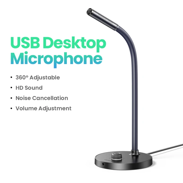 Ugreen usb microfone desktop computador pc mic para youtube streaming ...