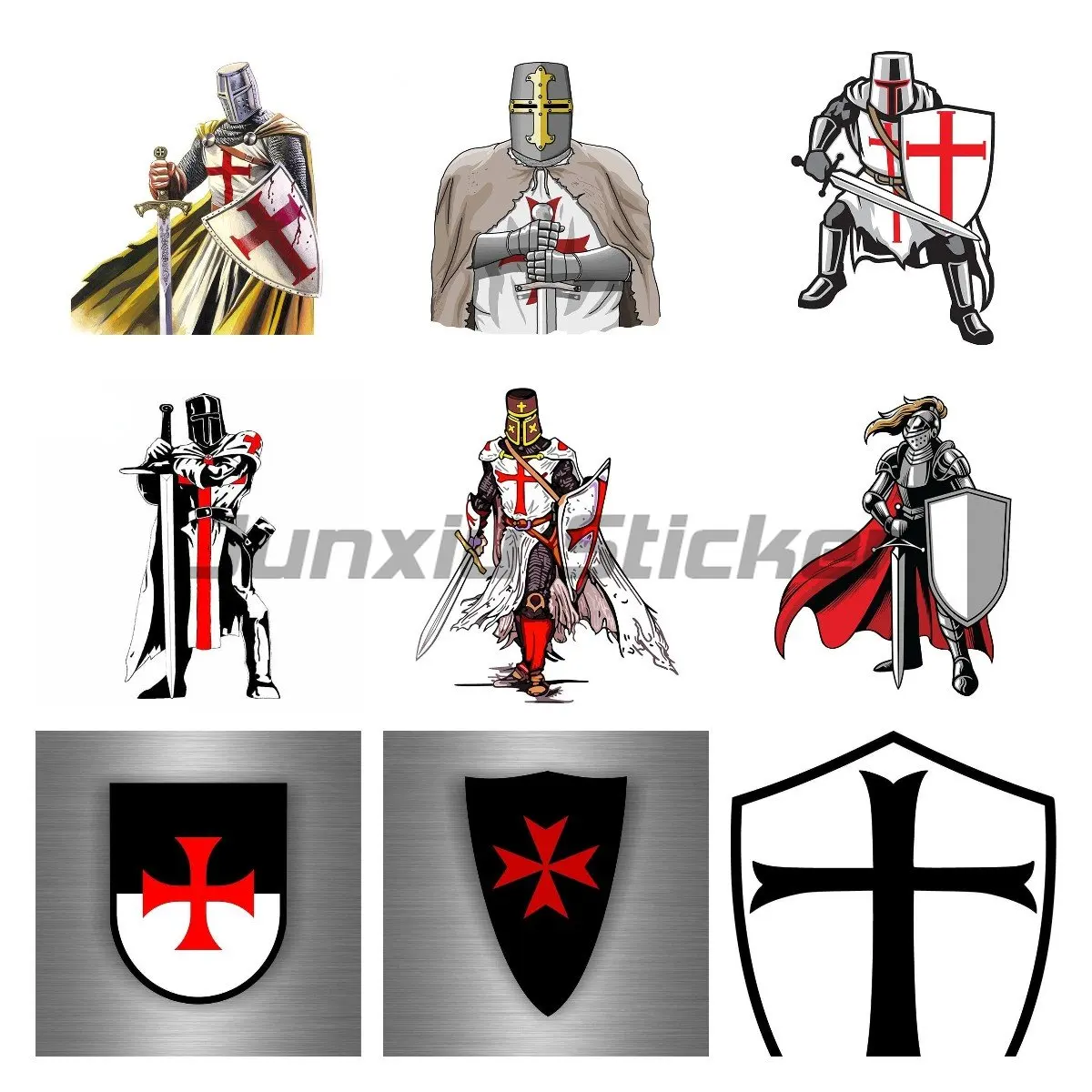 Crusades-Knights-Templar-Car-Sticker-Vinyl-Scratch-proof-Window-Trunk ...