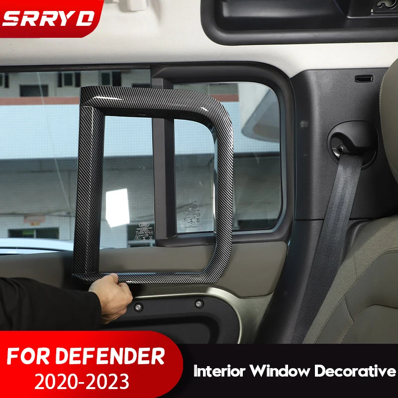 For-Land-Rover-Defender-110-2020-2023-ABS-Carbon-Fiber-Interior-Window ...