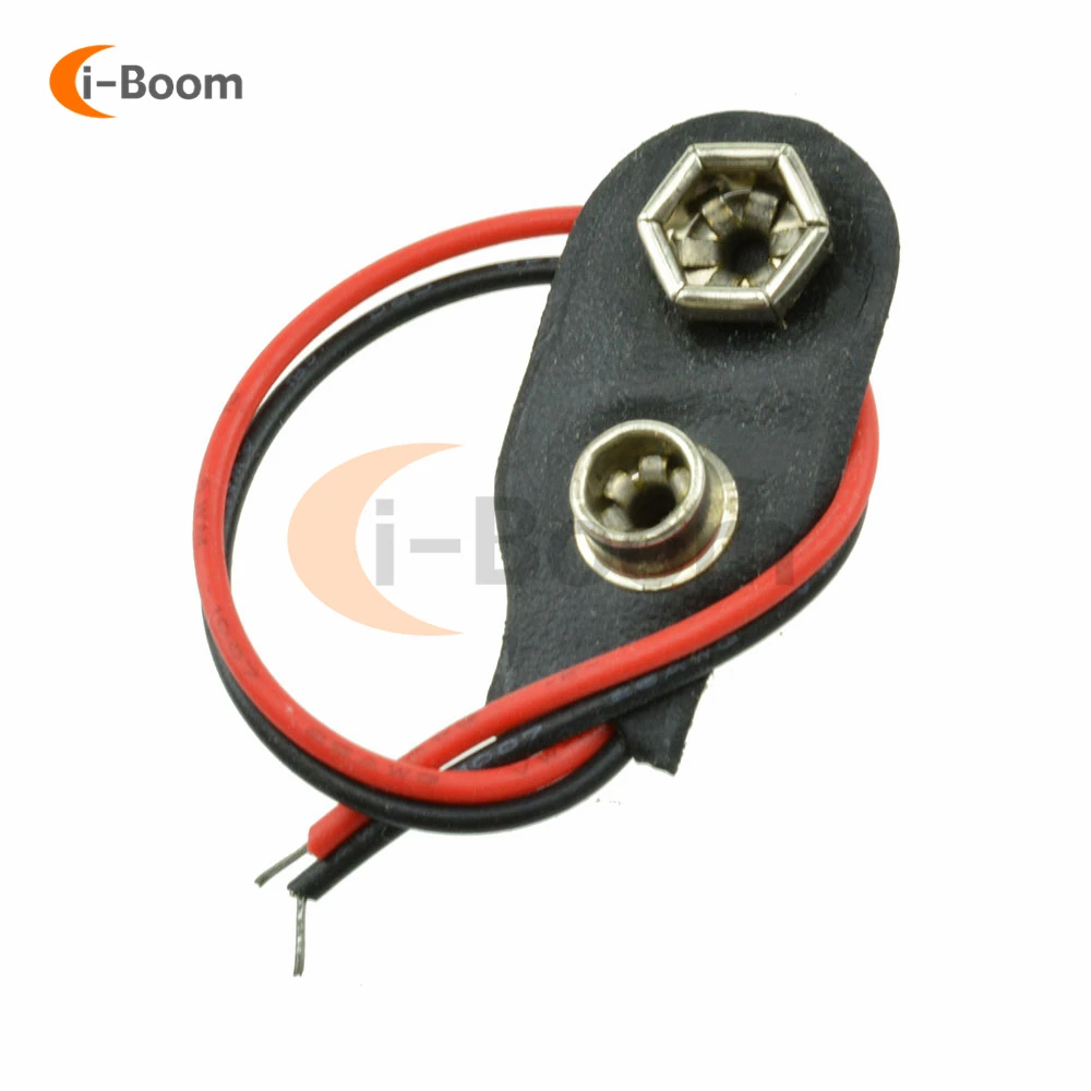 10Pcs-9V-DC-Battery-Power-Cable-Plug-Clip-Barrel-Jack-Connector-Snap ...