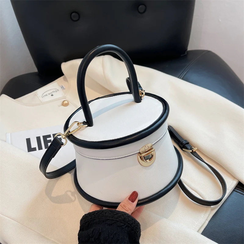 Fashion-Women-White-Bucket-Totes-Korean-Chic-Shoulder-Bag-Female-Pu ...