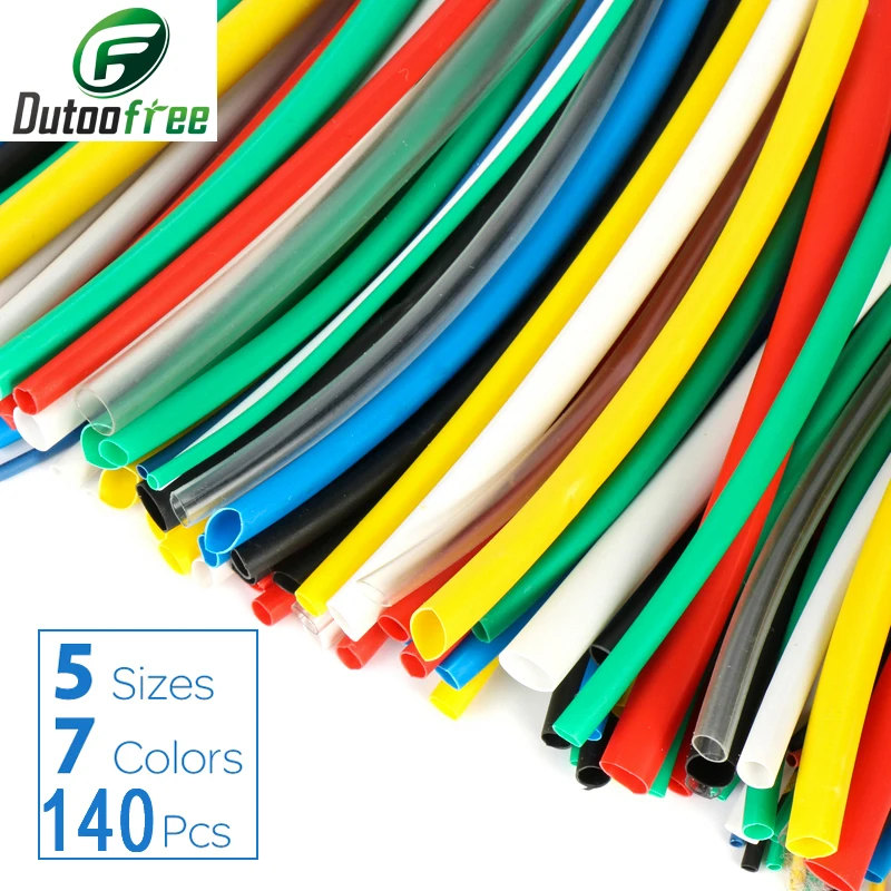 140pcs-Car-Electrical-Cable-Tube-kits-Heat-Shrink-Tube-Tubing-Wrap ...